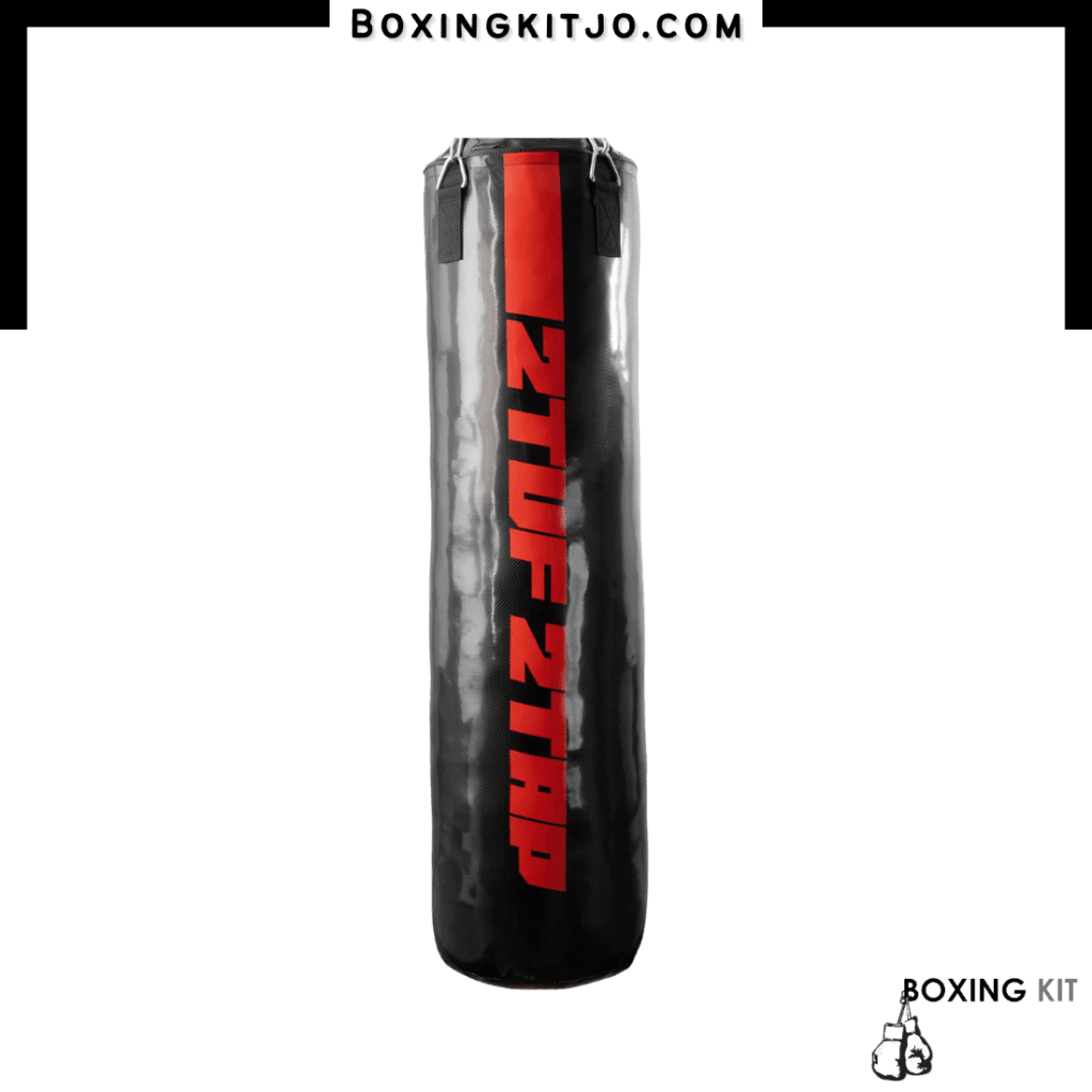 2TUF2TAP Black&Red Punching Bag - boxingkitjo